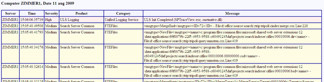 SPTraceView - Easy overview of the SharePoint logs (ULS logs)
