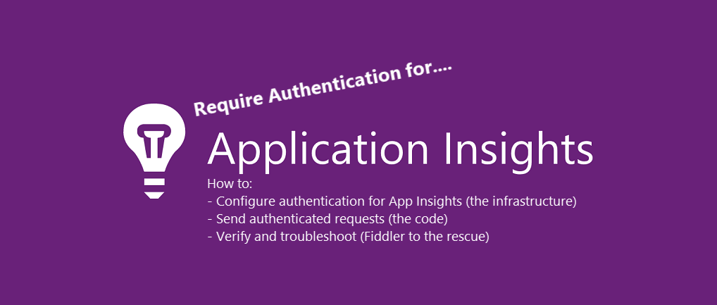 Enforce authentication when sending Application Insights telemetry