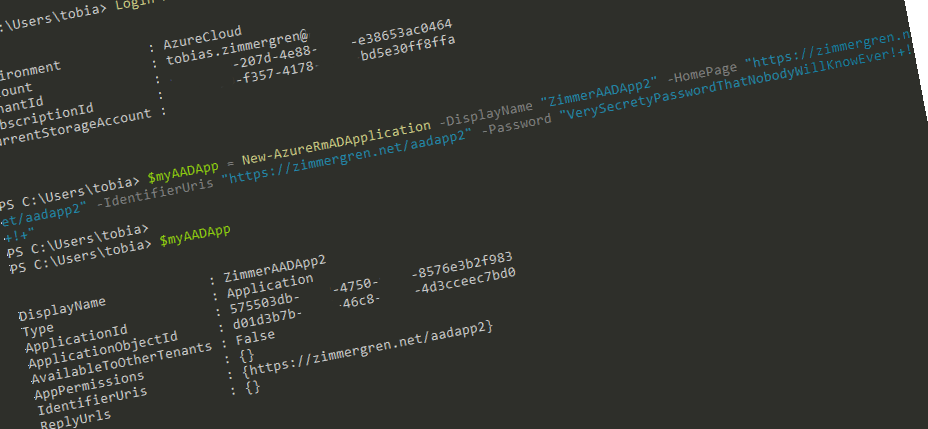 Use PowerShell to create a Service Principal in your AAD Use PowerShell to create a Service Principal in your AAD