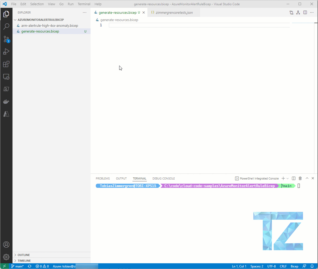 Generate Bicep templates directly from resources in Azure