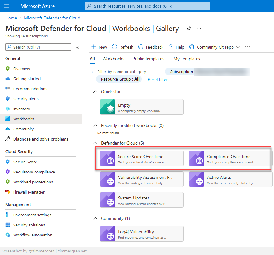 Track your Azure Secure Score over time